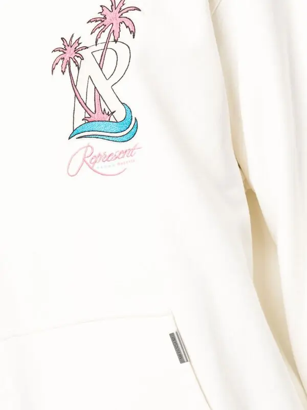 REPRESENT Resort Logo-print Cotton Hoodie