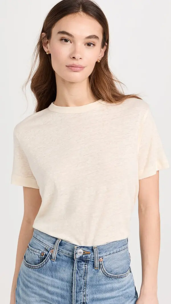 Sold Out NYC The Linen Perfect Tee - Cream