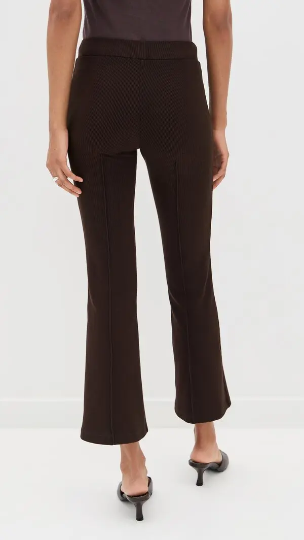 Donni. Rib Kick Flare Trousers - Espresso