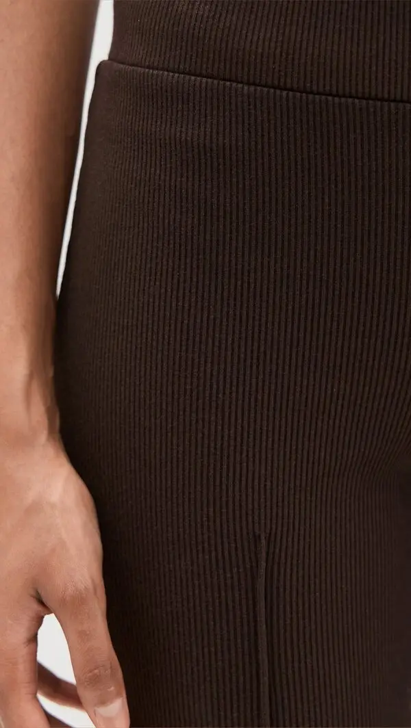 Donni. Rib Kick Flare Trousers - Espresso