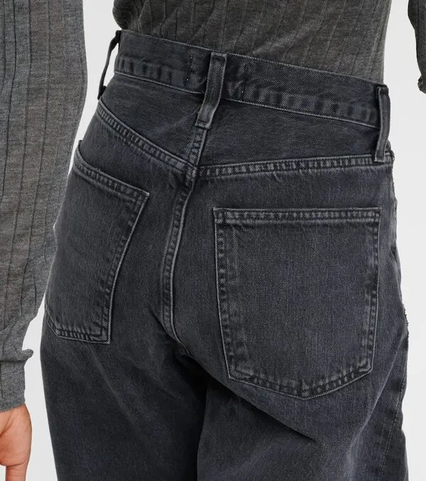 AGOLDE Luna High-rise Barrel-leg Jeans - Black