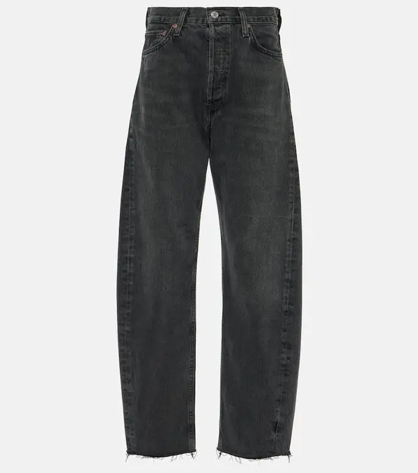 AGOLDE Luna High-rise Barrel-leg Jeans - Black