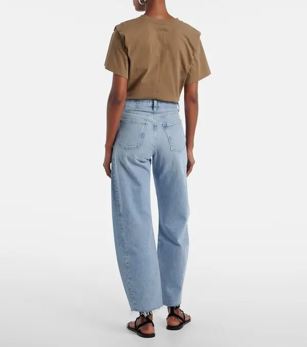 AGOLDE Luna High-rise Barrel-leg Jeans - Blue
