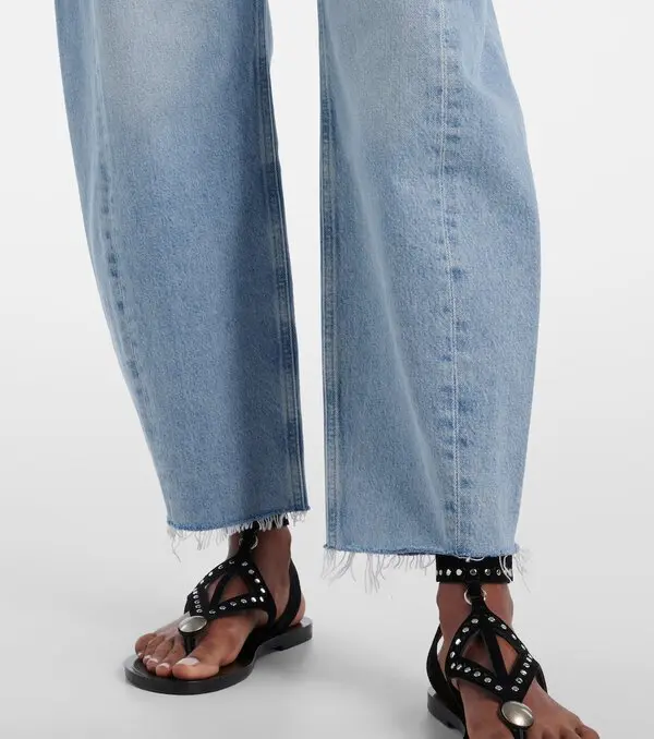 AGOLDE Luna High-rise Barrel-leg Jeans - Blue