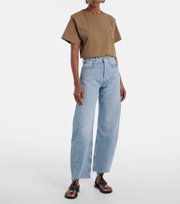 AGOLDE Luna High-rise Barrel-leg Jeans - Blue