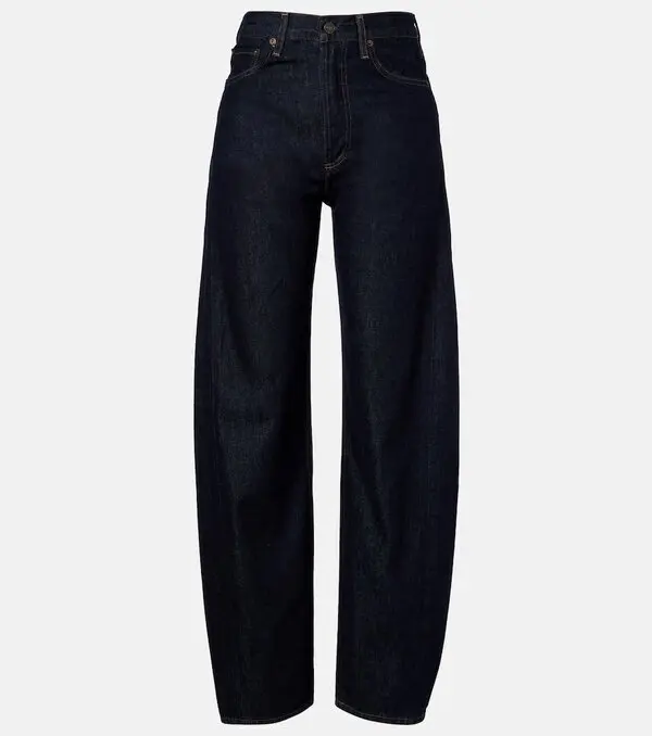 AGOLDE Luna High-rise Barrel-leg Jeans In Void - Blue