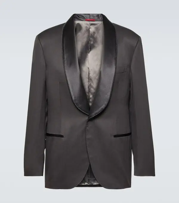 Brunello Cucinelli Single-breasted Silk Tuxedo Jacket