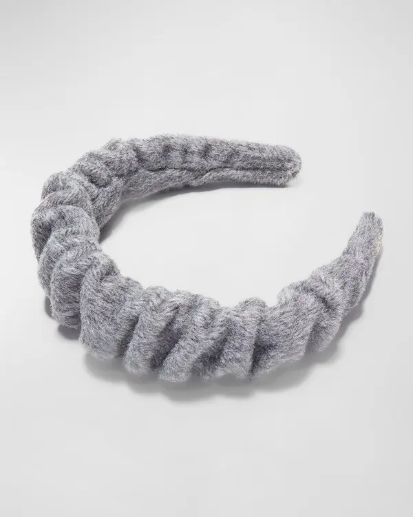 Lele Sadoughi Kelly Wool Headband - Earl Grey | Editorialist display picture 2