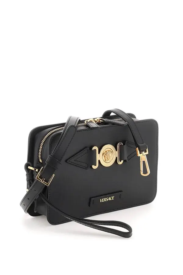 Versace Medusa Biggie Messenger Bag In Black - 42% Off | Editorialist