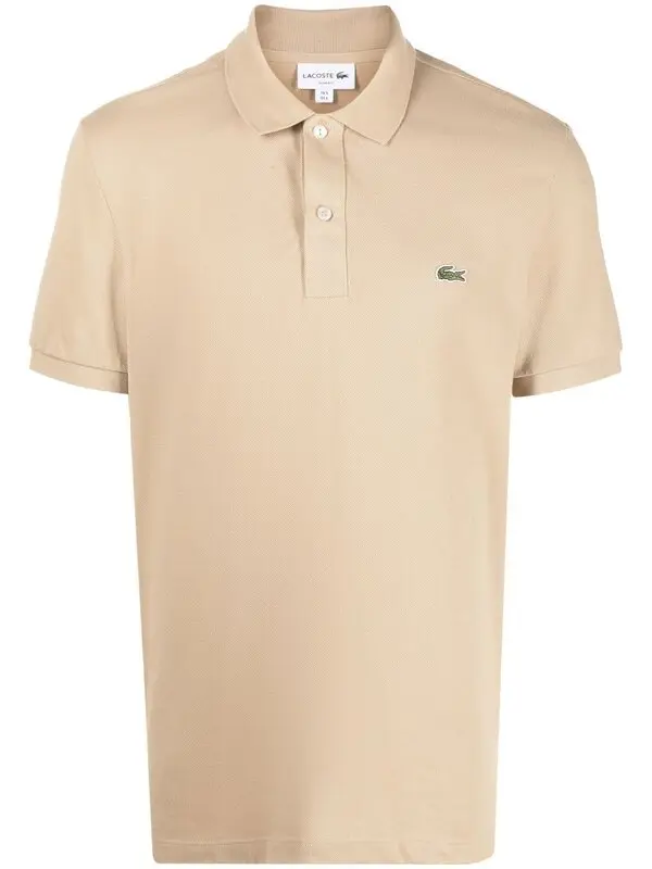 Lacoste Appliqué-logo Short-sleeve Polo Shirt - Neutrals