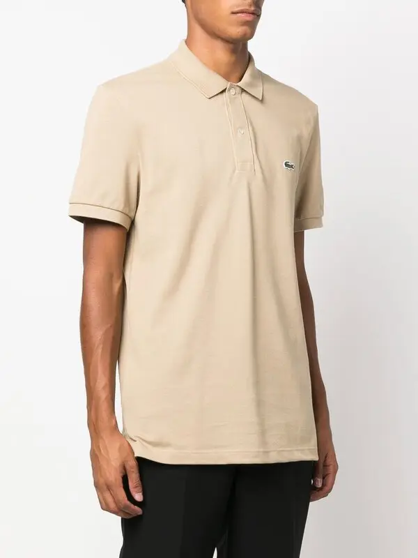 Lacoste Appliqué-logo Short-sleeve Polo Shirt - Neutrals
