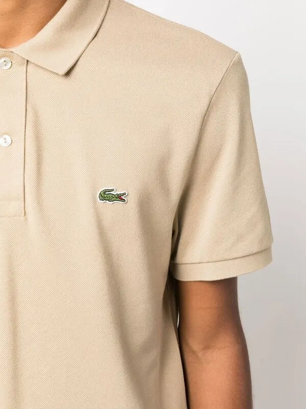 Lacoste Appliqué-logo Short-sleeve Polo Shirt - Neutrals