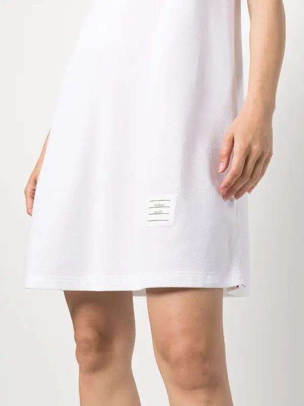 Thom Browne V-neck Sleeveless Dress - White