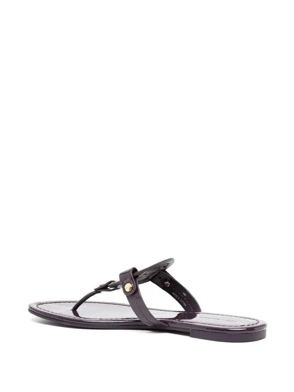 Tory Burch Miller Logo-plaque Leather Sandals - Purple
