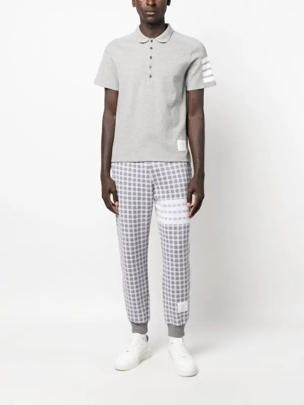Thom Browne 4-bar Stripe Polo Shirt - Grey
