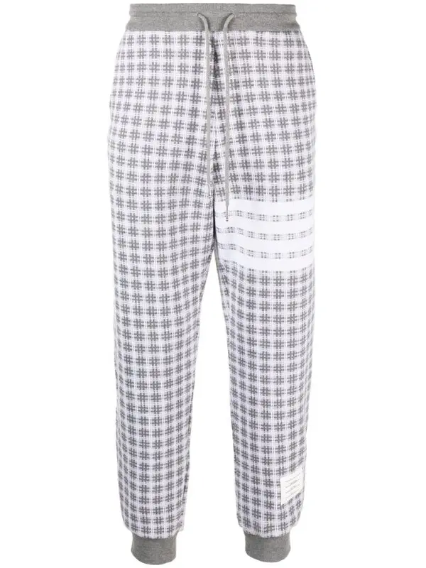 Thom Browne Checked Jacquard Track Pants