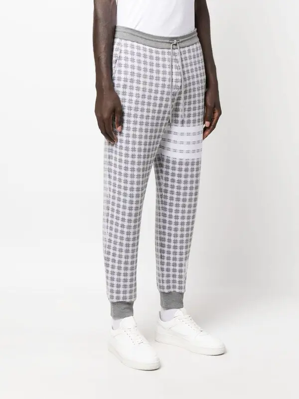 Thom Browne Checked Jacquard Track Pants