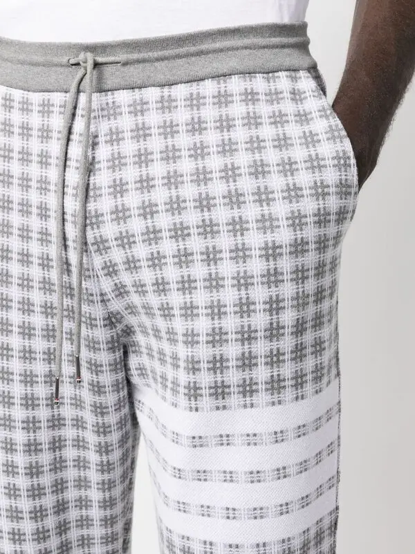 Thom Browne Checked Jacquard Track Pants