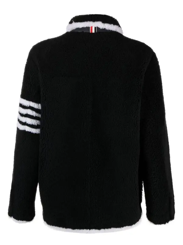 Thom Browne 4-bar Stripe Shearling Jacket
