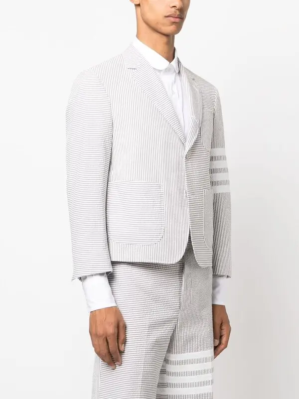 Thom Browne Striped Single-breasted Blazer