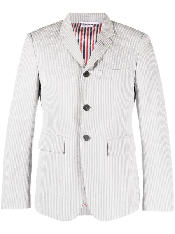 Thom Browne Stripe-print Seersucker Blazer