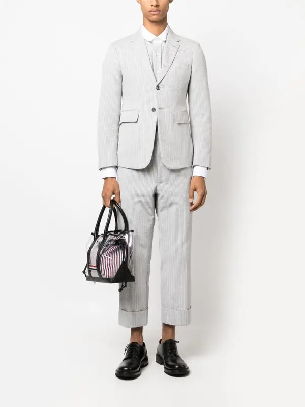 Thom Browne Stripe-print Seersucker Blazer