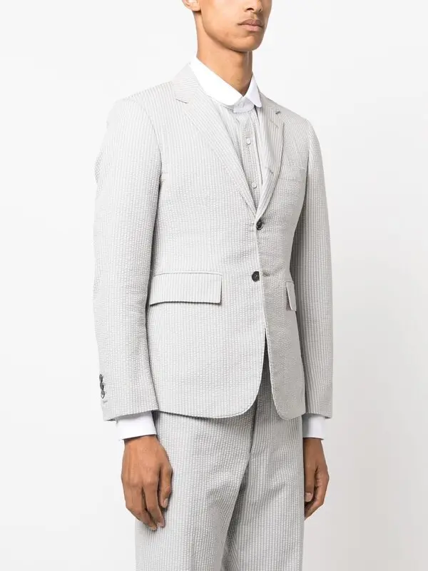 Thom Browne Stripe-print Seersucker Blazer