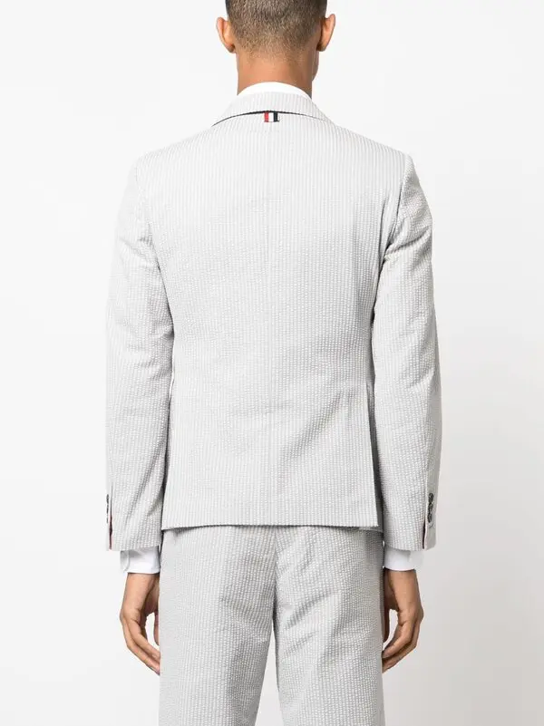 Thom Browne Stripe-print Seersucker Blazer