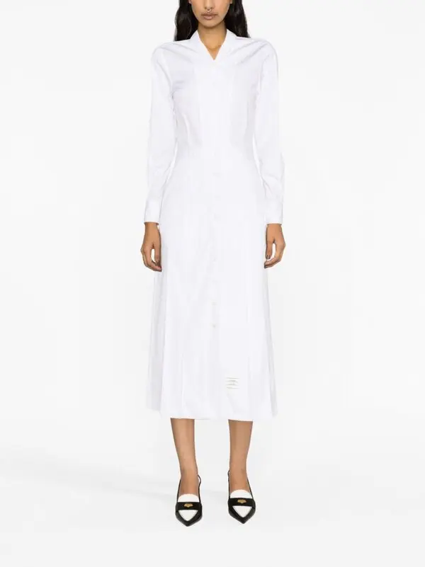 Thom Browne Pleated Shirtdress