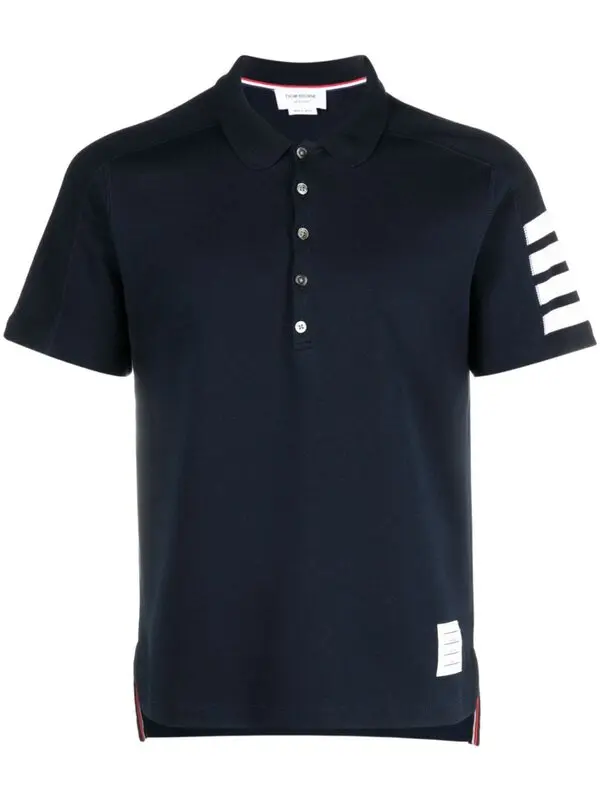 Thom Browne 4-bar Stripe Polo Shirt - Blue