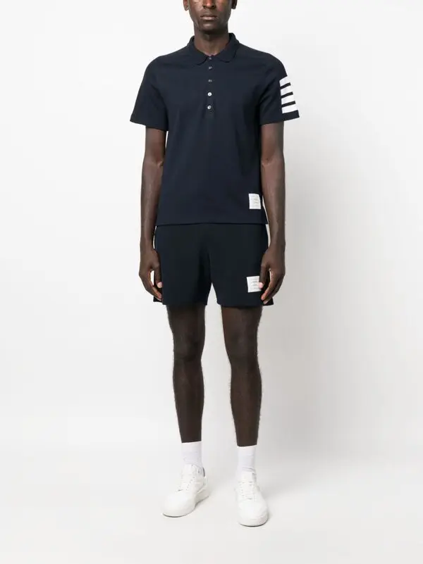 Thom Browne 4-bar Stripe Polo Shirt - Blue