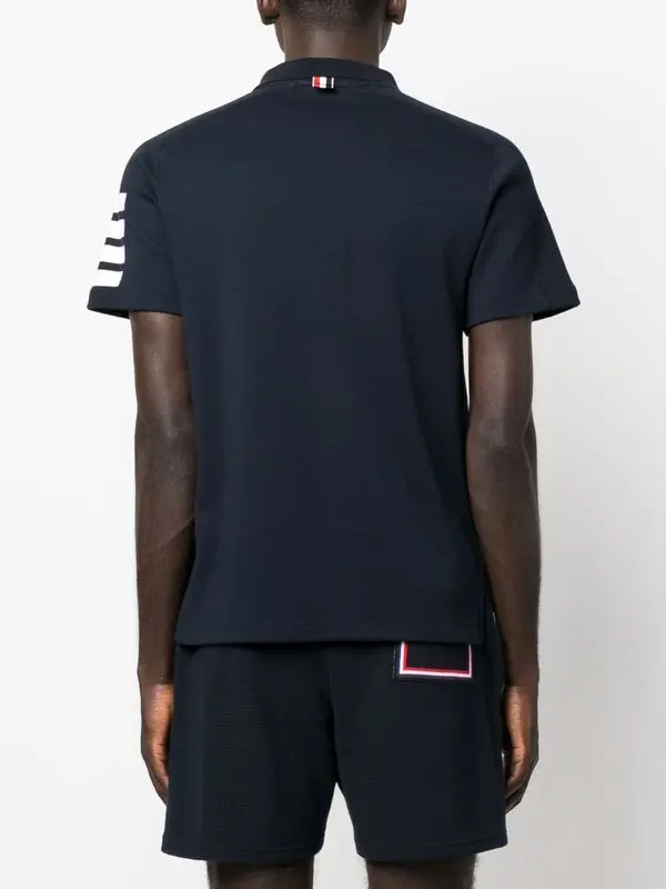 Thom Browne 4-bar Stripe Polo Shirt - Blue