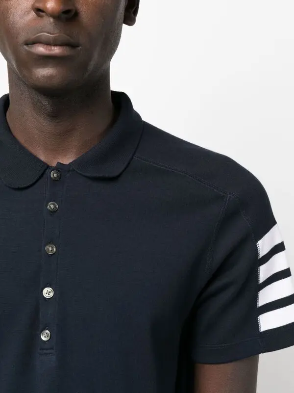 Thom Browne 4-bar Stripe Polo Shirt - Blue