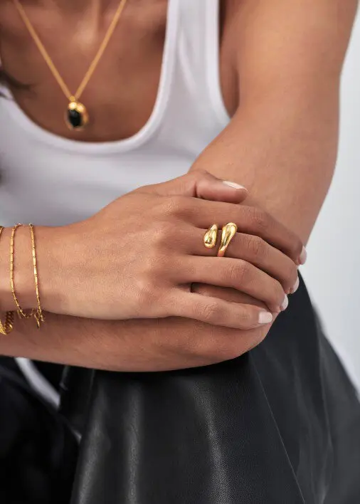 MISSOMA Savi Crossover 18kt -plated Ring