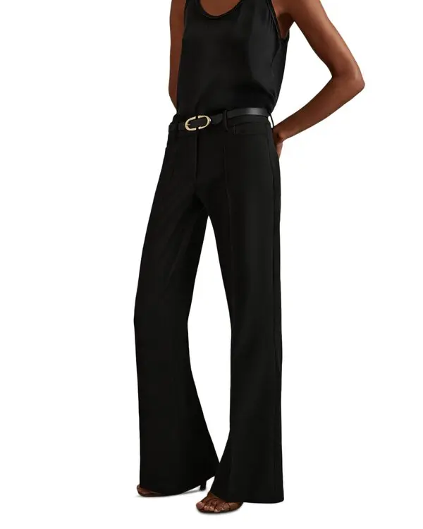 REISS Gabi Slim Leg Trousers - Black