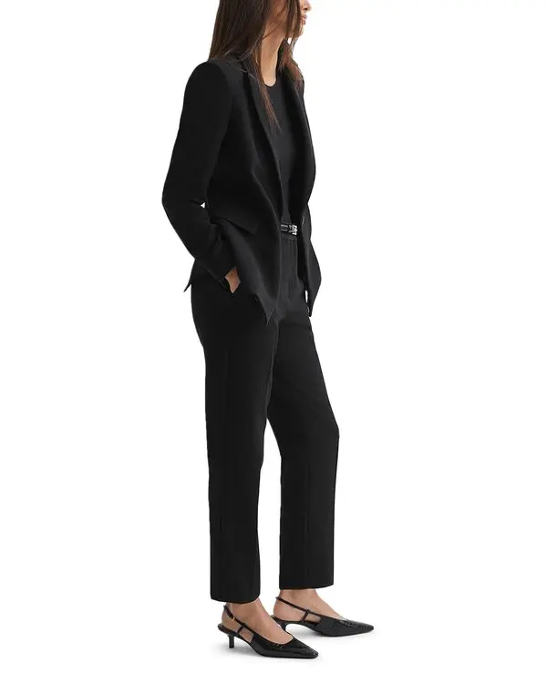 REISS Gabi Slim Leg Trousers - Black