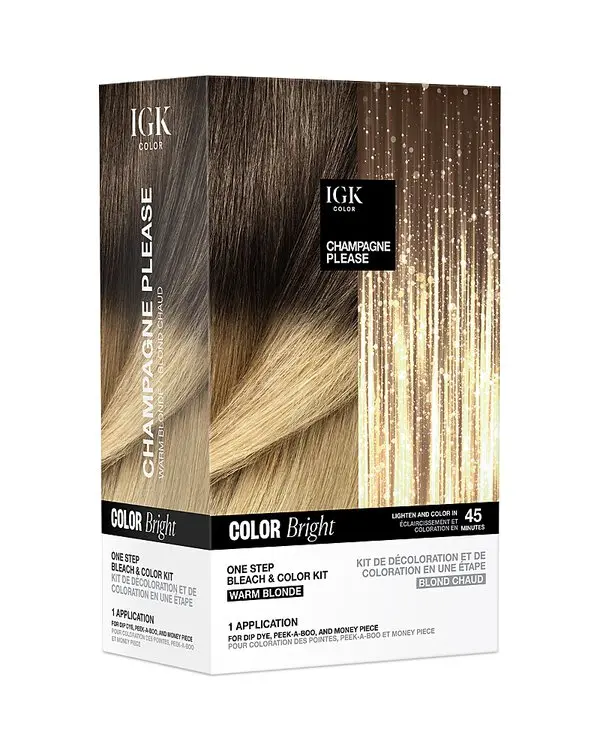 IGK Color Bright One Step Bleach & Color Kit - Champagne Please - Warm Blone