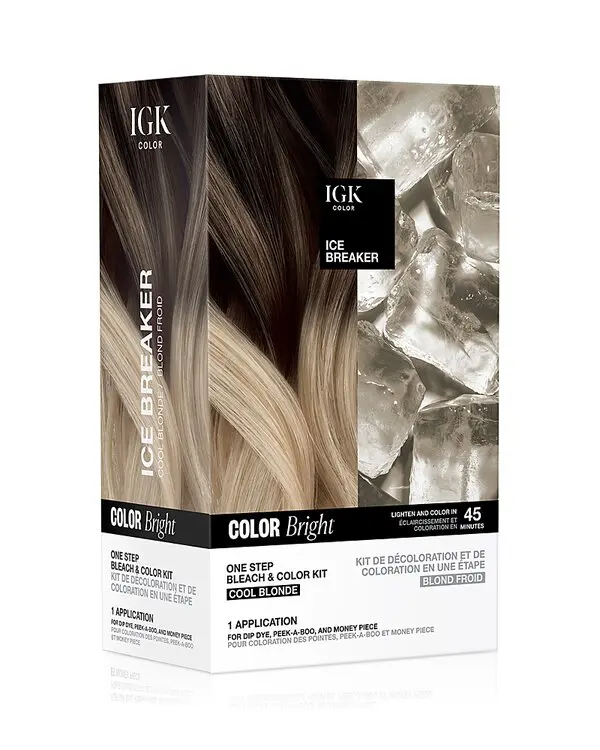 IGK Color Bright One Step Bleach & Color Kit - Ice Breaker - Cool Blonde