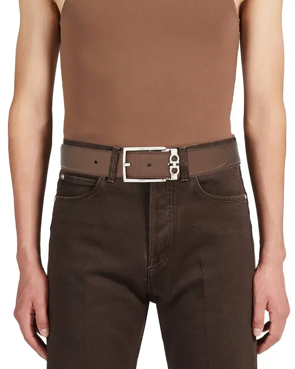 FERRAGAMO Reversible Leather Belt