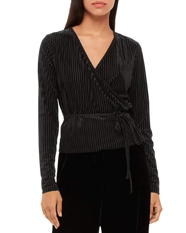Whistles Textured Velvet Top