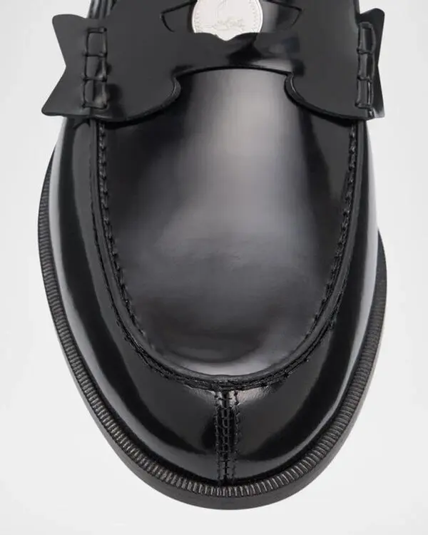 CHRISTIAN LOUBOUTIN Patent Leather Loafers - Black