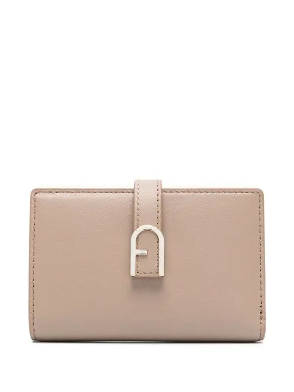 Furla Logo-plaque Leather Wallet - Neutrals