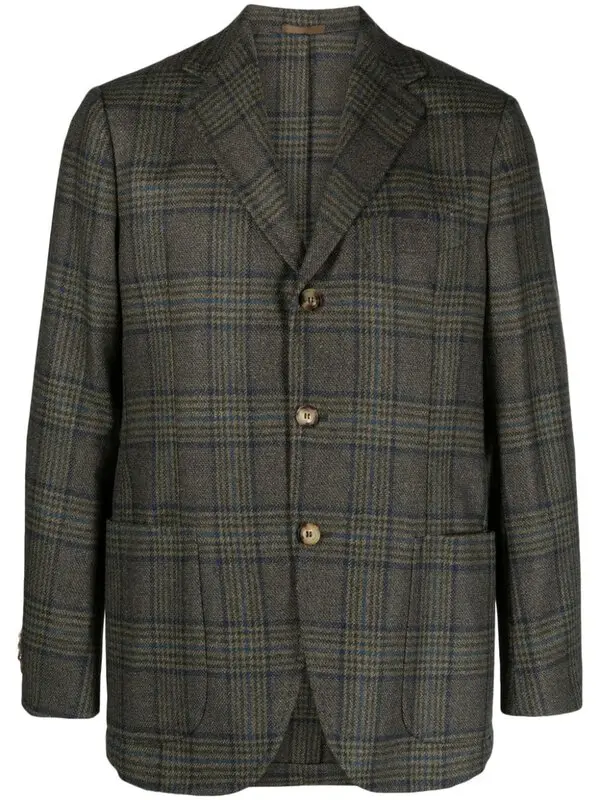 SARTORIO NAPOLI Plaid-check Wool Blend Blazer