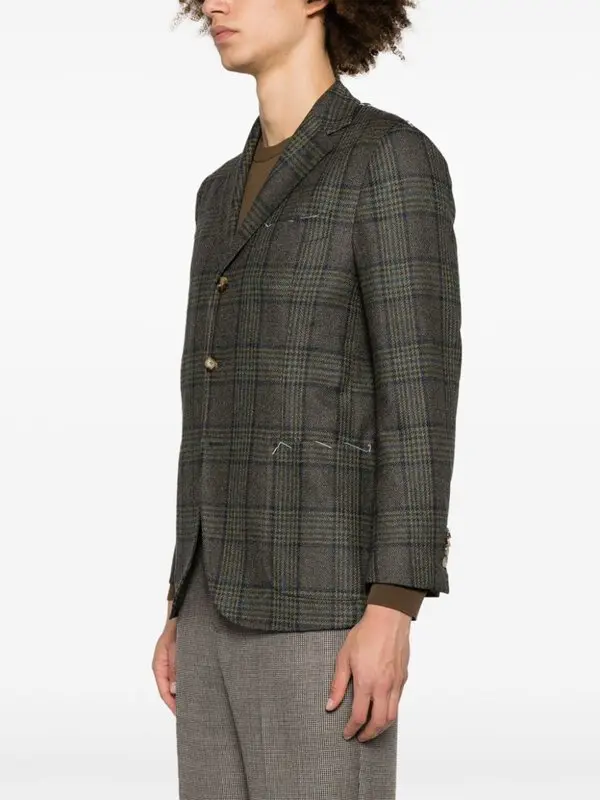 SARTORIO NAPOLI Plaid-check Wool Blend Blazer