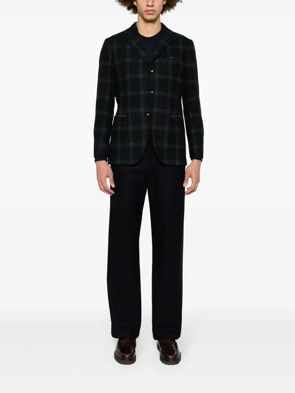 SARTORIO NAPOLI Plaid-check Virgin Wool Blazer