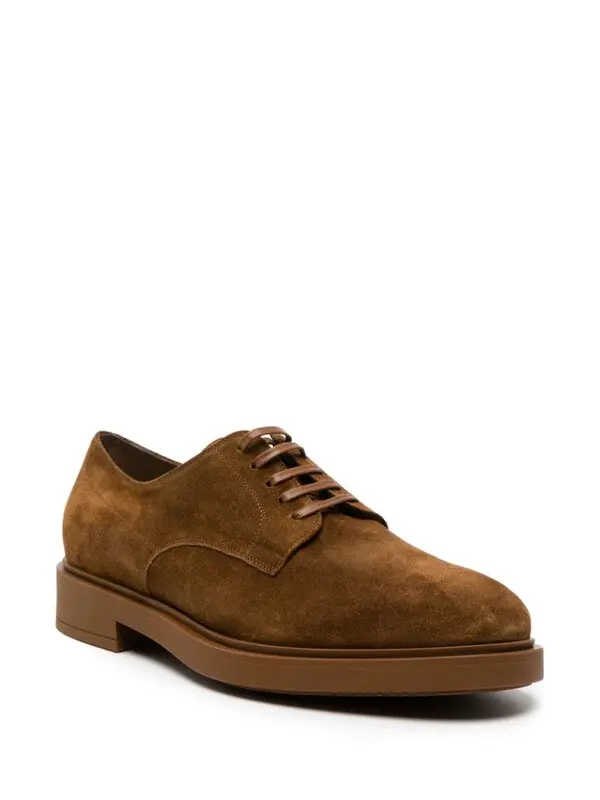 GIANVITO ROSSI William Suede Derby Shoes - Brown