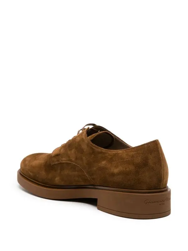 GIANVITO ROSSI William Suede Derby Shoes - Brown