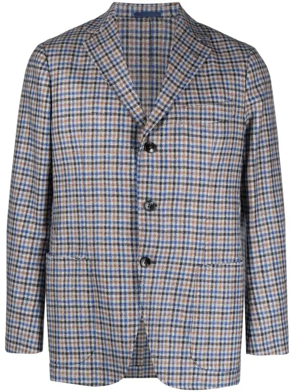 SARTORIO NAPOLI Plaid-check Single-breasted Blazer