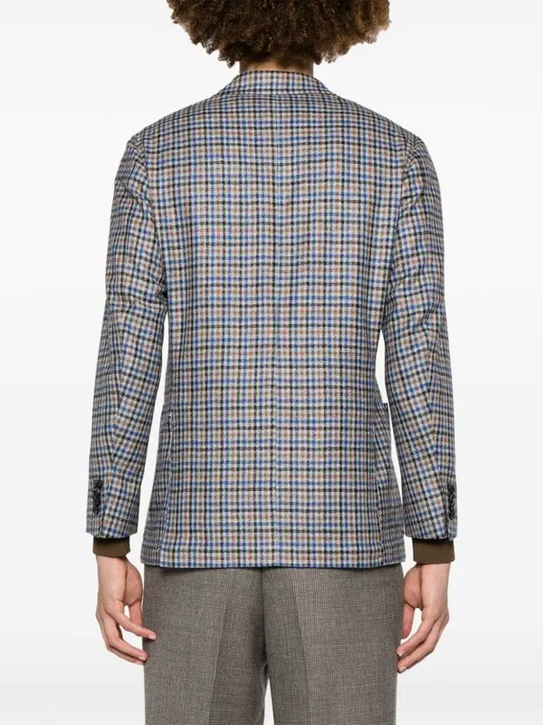 SARTORIO NAPOLI Plaid-check Single-breasted Blazer