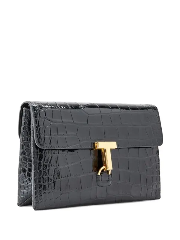 TOM FORD Monarch Crocodile-effect Shoulder Bag
